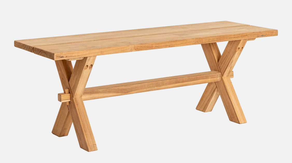 Sorrento Teak 4FT Plank Bench – Kubek Furniture