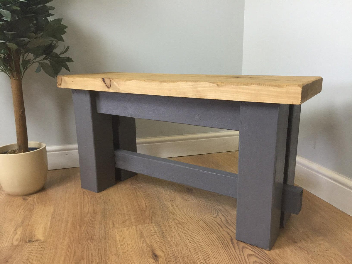 The Artisan Grey Painted Bench — Kubek Furniture